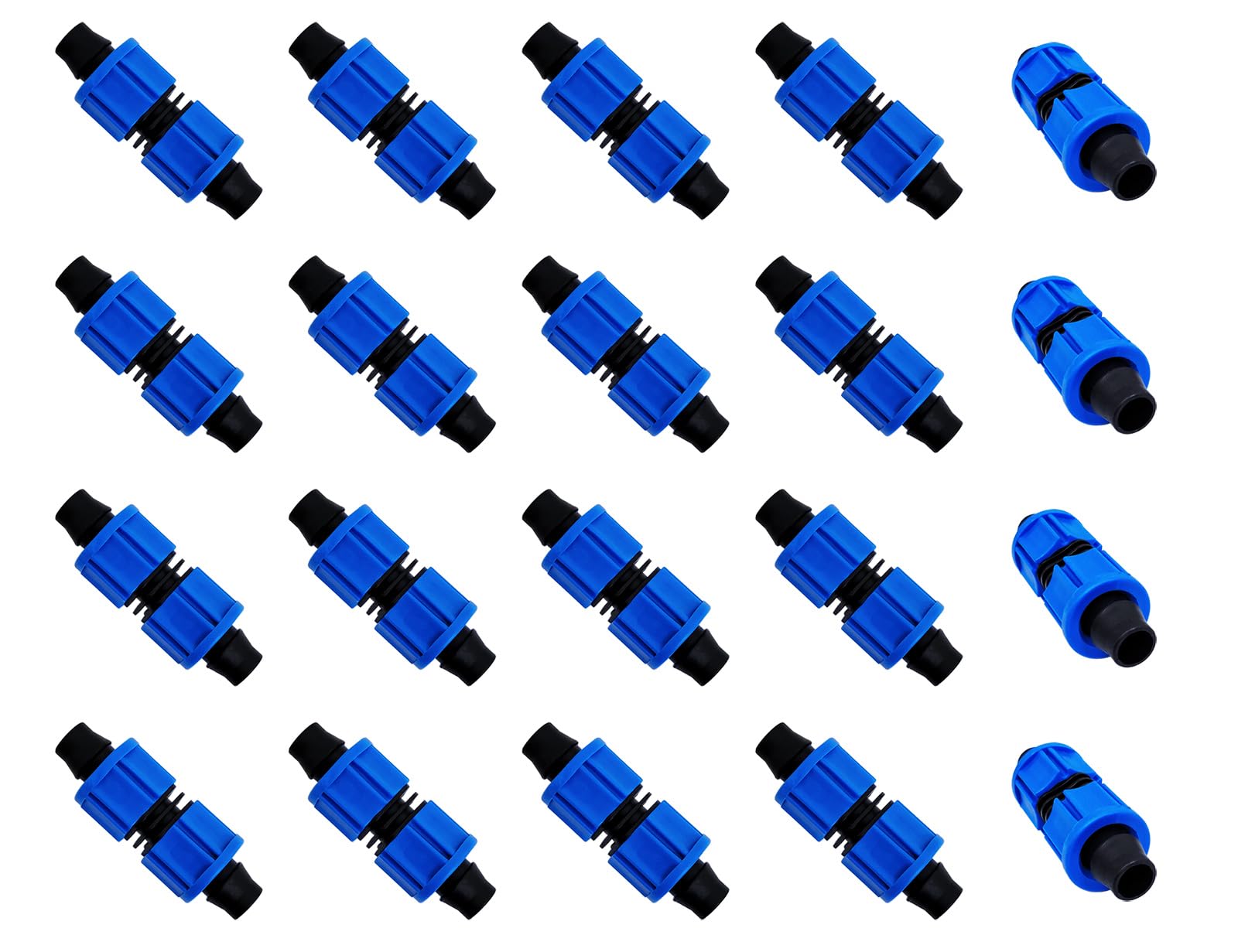 20pcs Drip Irrigation Coupling, Blue Connector Farm Irrigation Tools ...