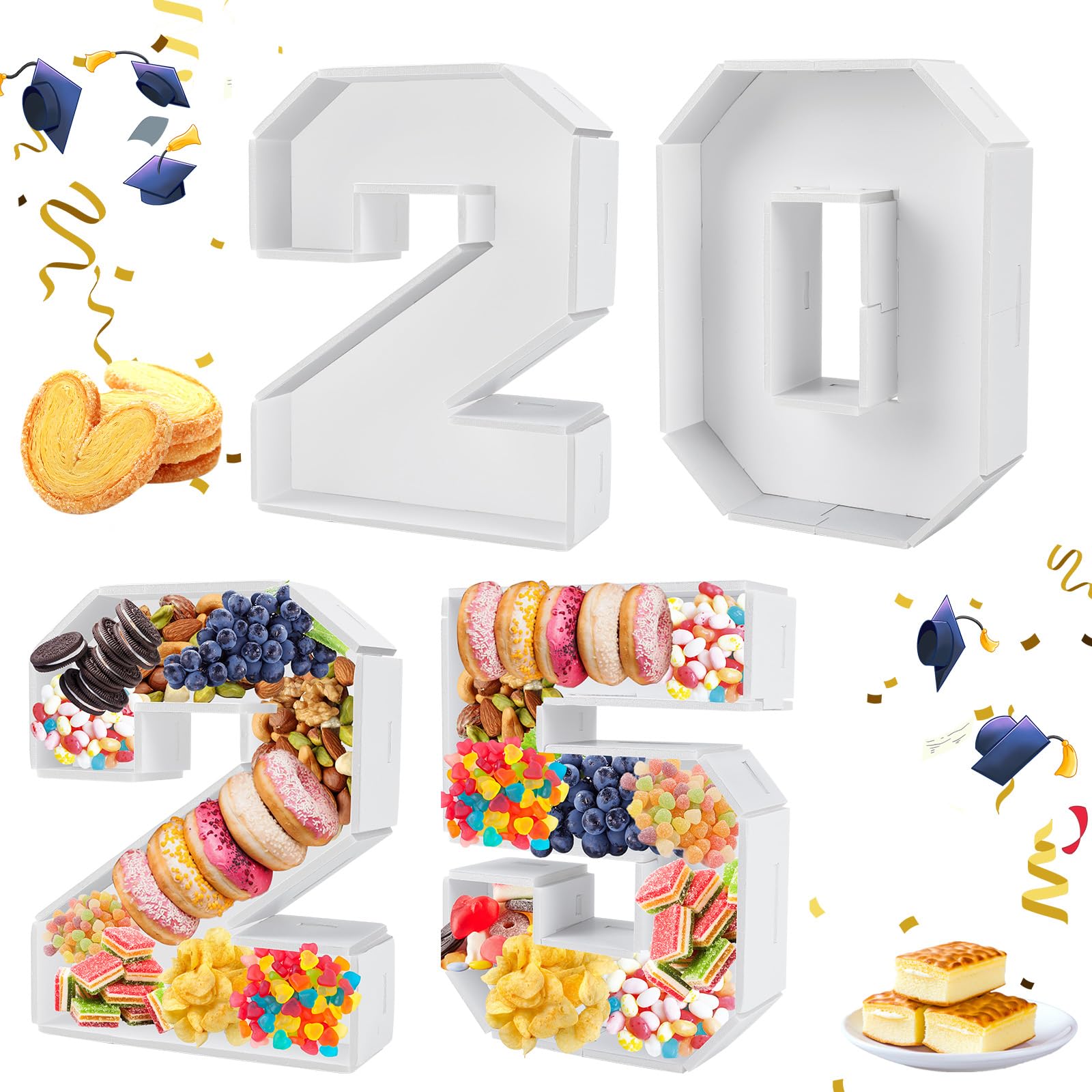 kaiolbly 2025 Cardboard Number for Charcuterie, 2025 Graduation ...