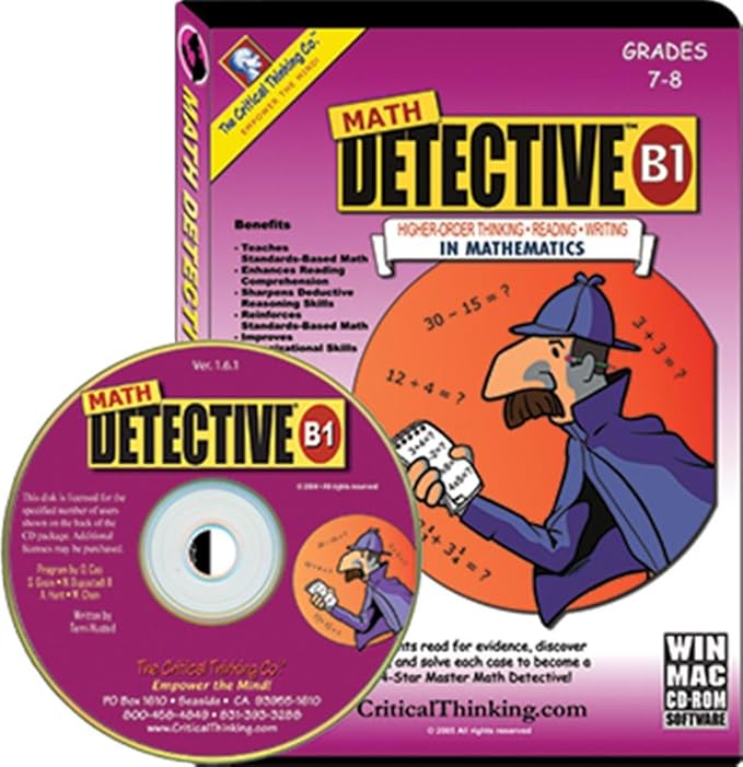 Amazon.com: Math Detective Software B1 Cd