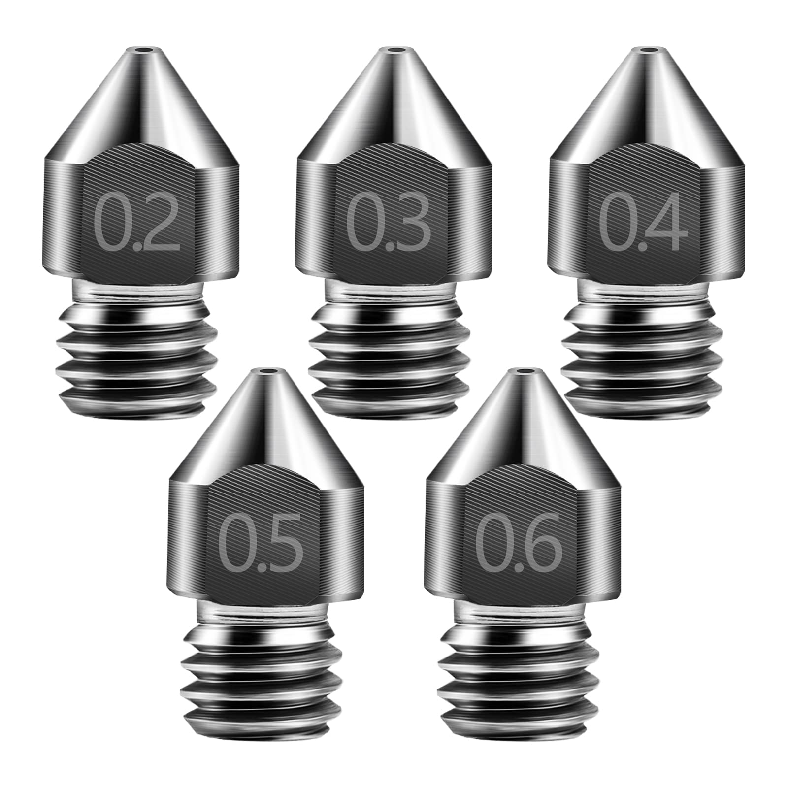 Mua Creality 5 Packs Hardened Steel MK8 Nozzle for 3D Printers with ...