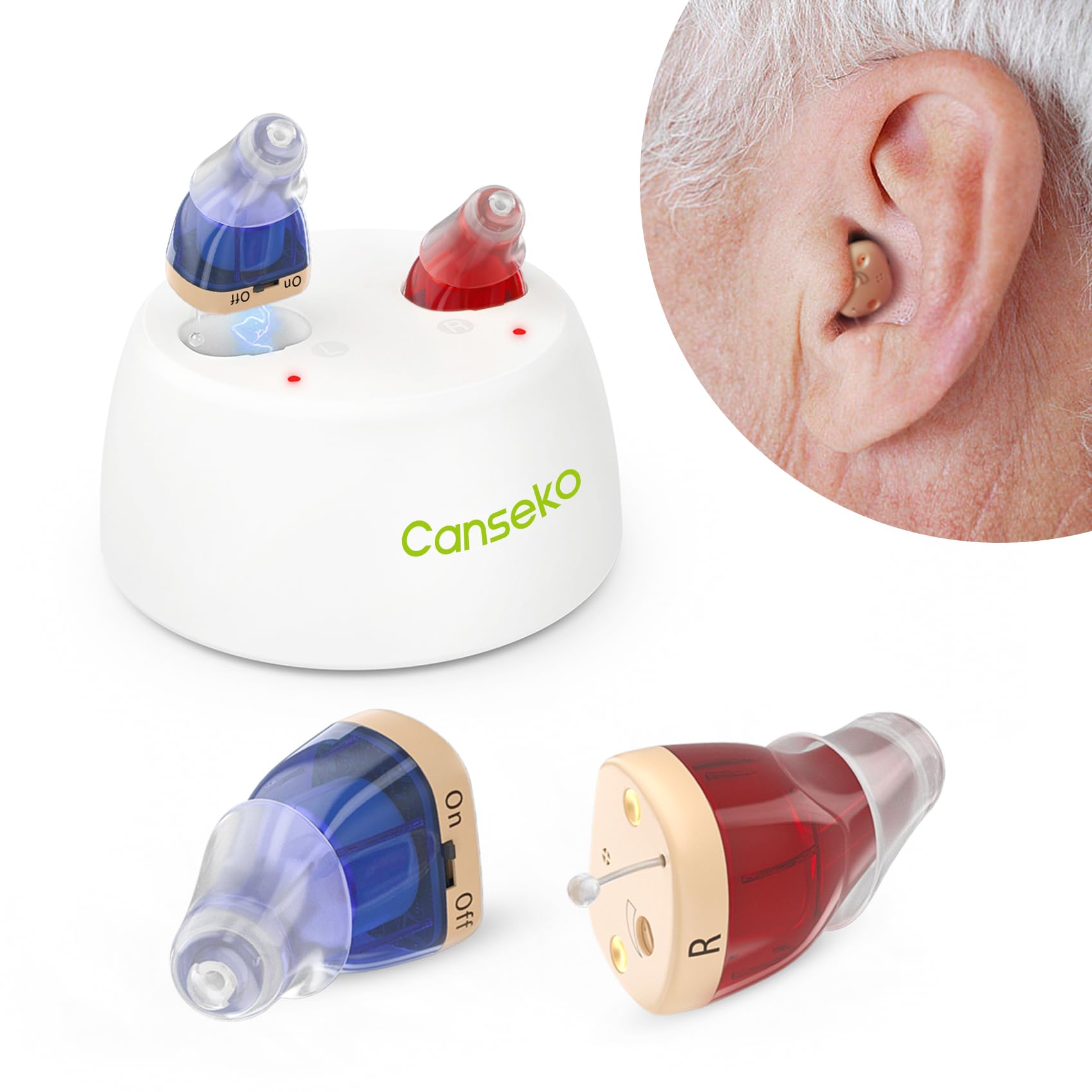 Hearing Aids, CANSEKO OTC Hearing Aids for Adults Seniors Rechargeable ...