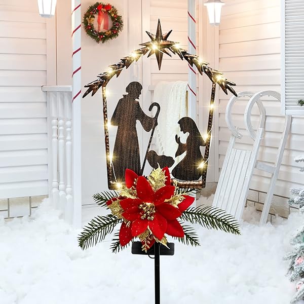 GuatemalaDigital.com: ALLADINBOX Nativity Scene Outdoor Yard Stakes ...