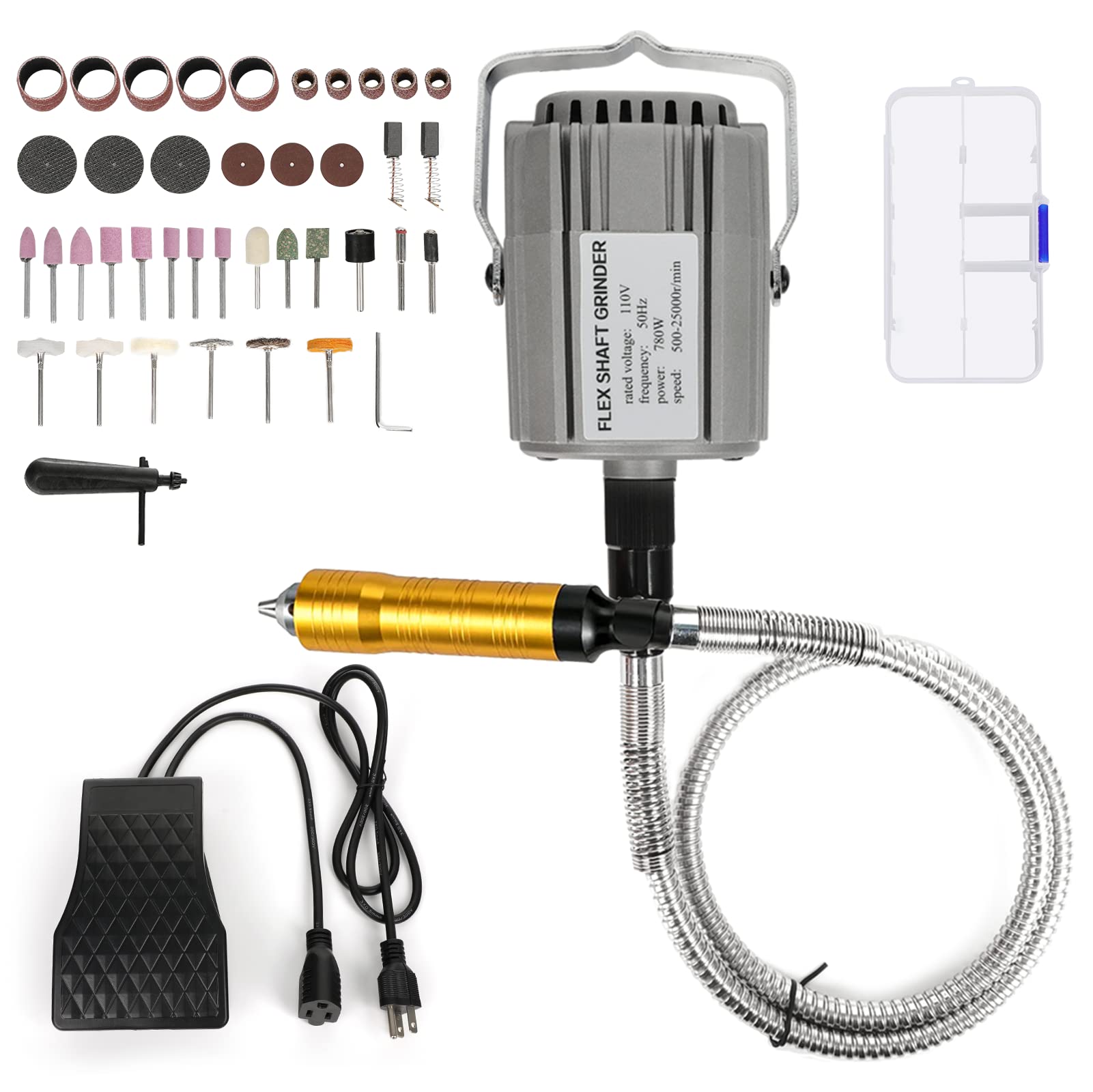 Shaft Grinder 780W Rotary Tool 500-25000RPM Rotary Carver with 0.26" 3 ...