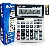 Amazon.com : M&G Desk Calculator 12 Digit Extra Large LCD Display, Dual Solar Power and Battery ...