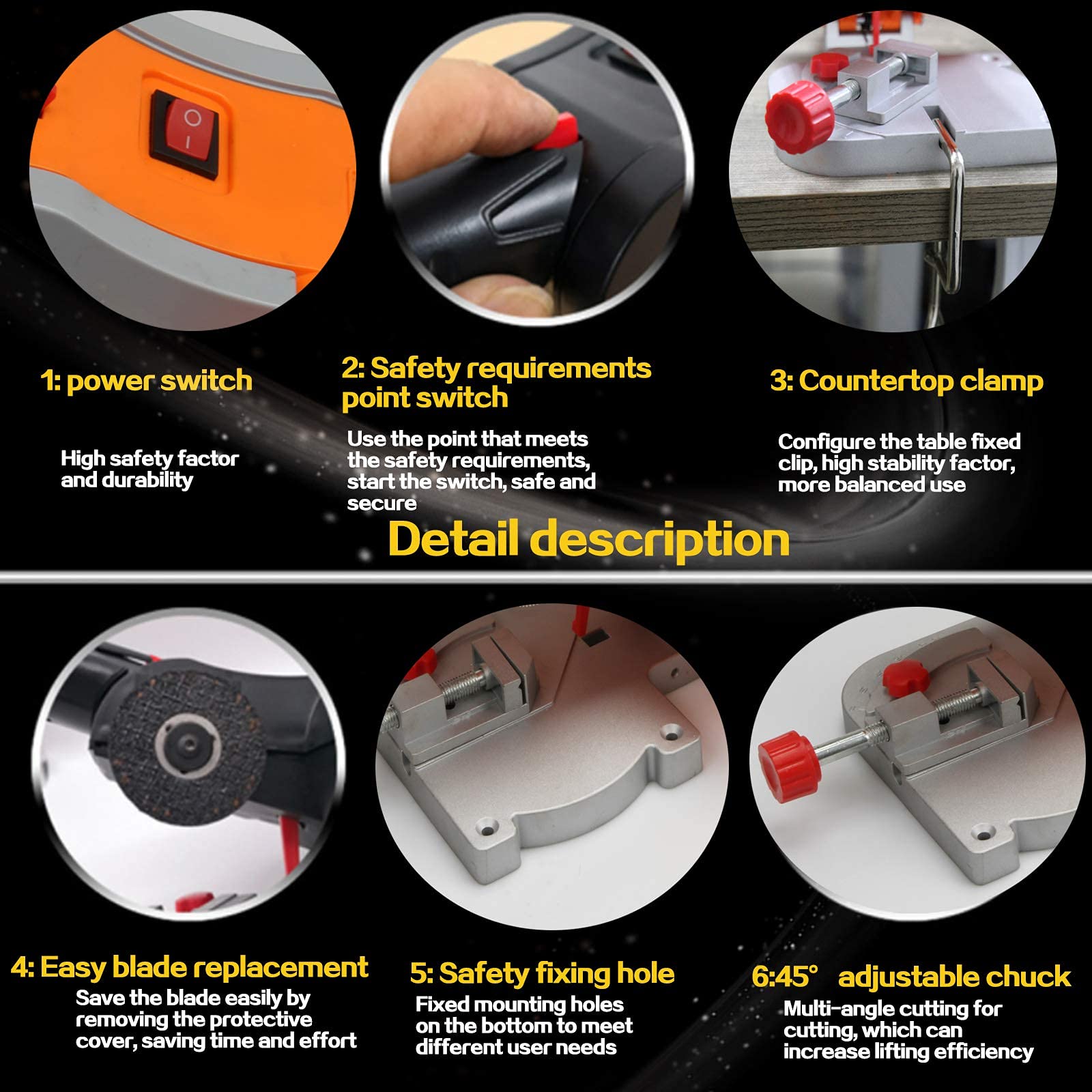 Mua Mini miter saw, benchtop cut-off miter saw with 300 blackout case ...