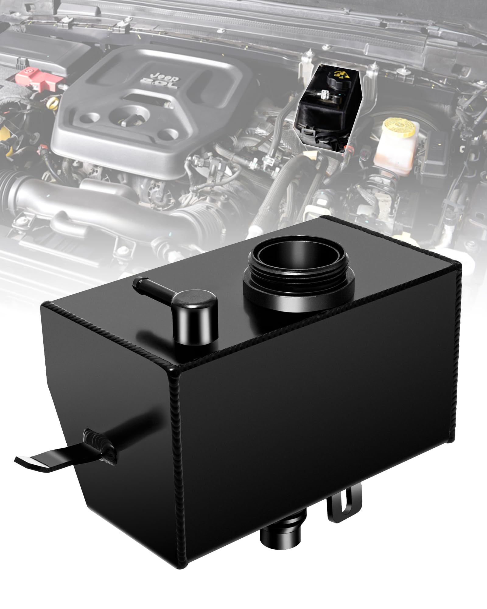 Aluminium Alloy 68364312AC Coolant Reservoir Tank, Front Engine Coolant Expansion Tank ...