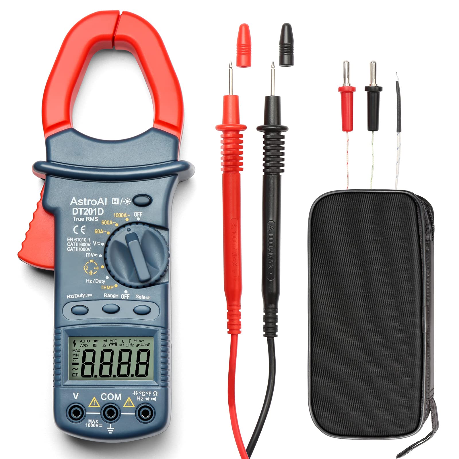 Mua AstroAI Digital Clamp Meter TRMS 6000 Counts Multimeter Auto ...