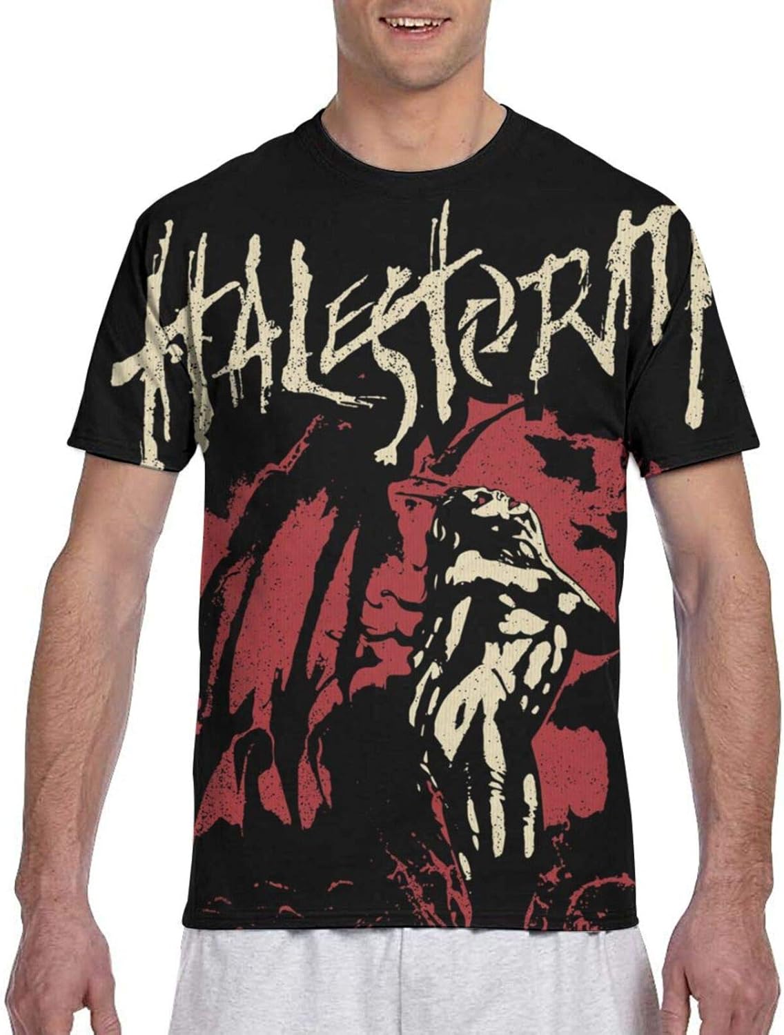 Halestorm Shirt Men's Classic Short Sleeve Crewneck T-Shirts Tees Tops ...