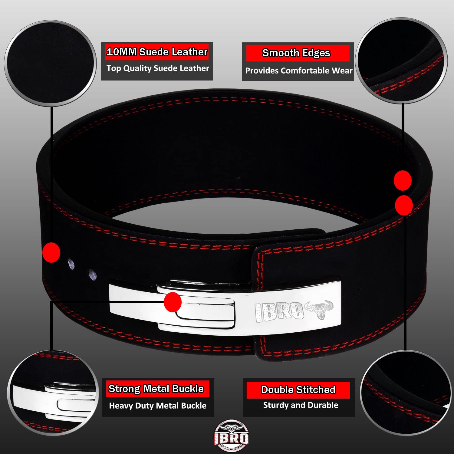 Mua IBRO Powerlifting Lever Gym Belt – Power 8MM, 10MM or 13MM Extreme ...