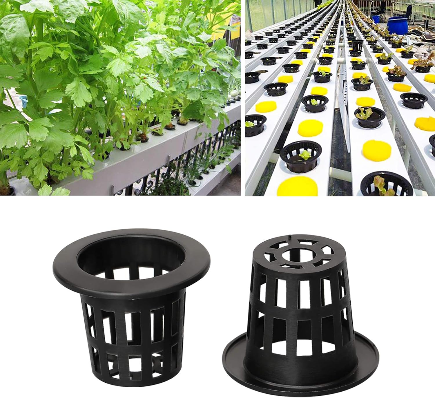 Hydroponic Planting Net Pots Cup, Plastic Mesh Pot Planting Basket for ...