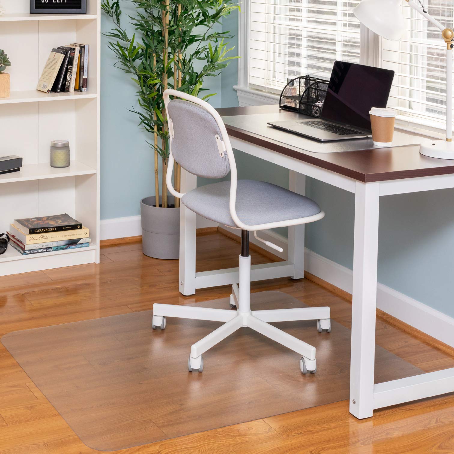 Ilyapa Hardwood Chair Mat 30" x 48" Heavy Duty Clear PVC Office Chair ...