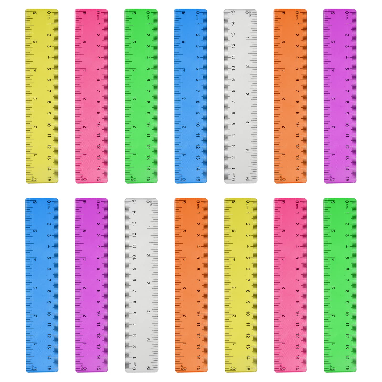 Mua 14 Packs 6 Inch Small Rulers for Kids,Plastic School Ruler with ...