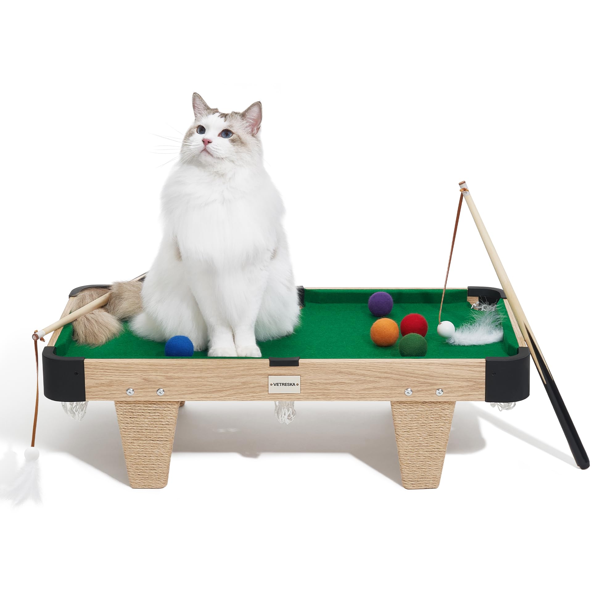 Mua 4 in 1 Cat Toys Mini Pool Table for Cats,Cat Feather Wand Toy Cat ...