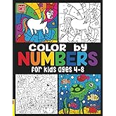 Color By Numbers for Kids Ages 4-8: Children’s Activity Book | Large ...