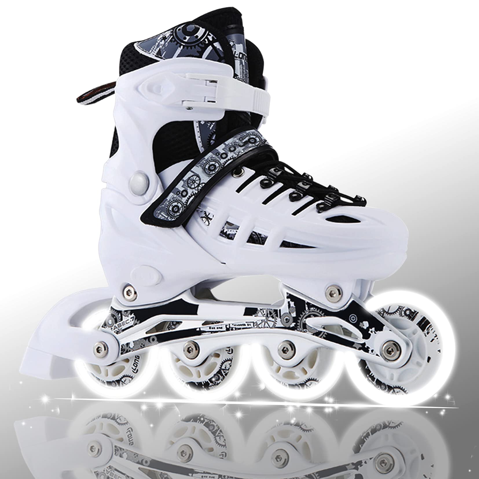 Mua 4 Types Size Adjustable Inline Skates Kids Adults for Outdoor Flash ...