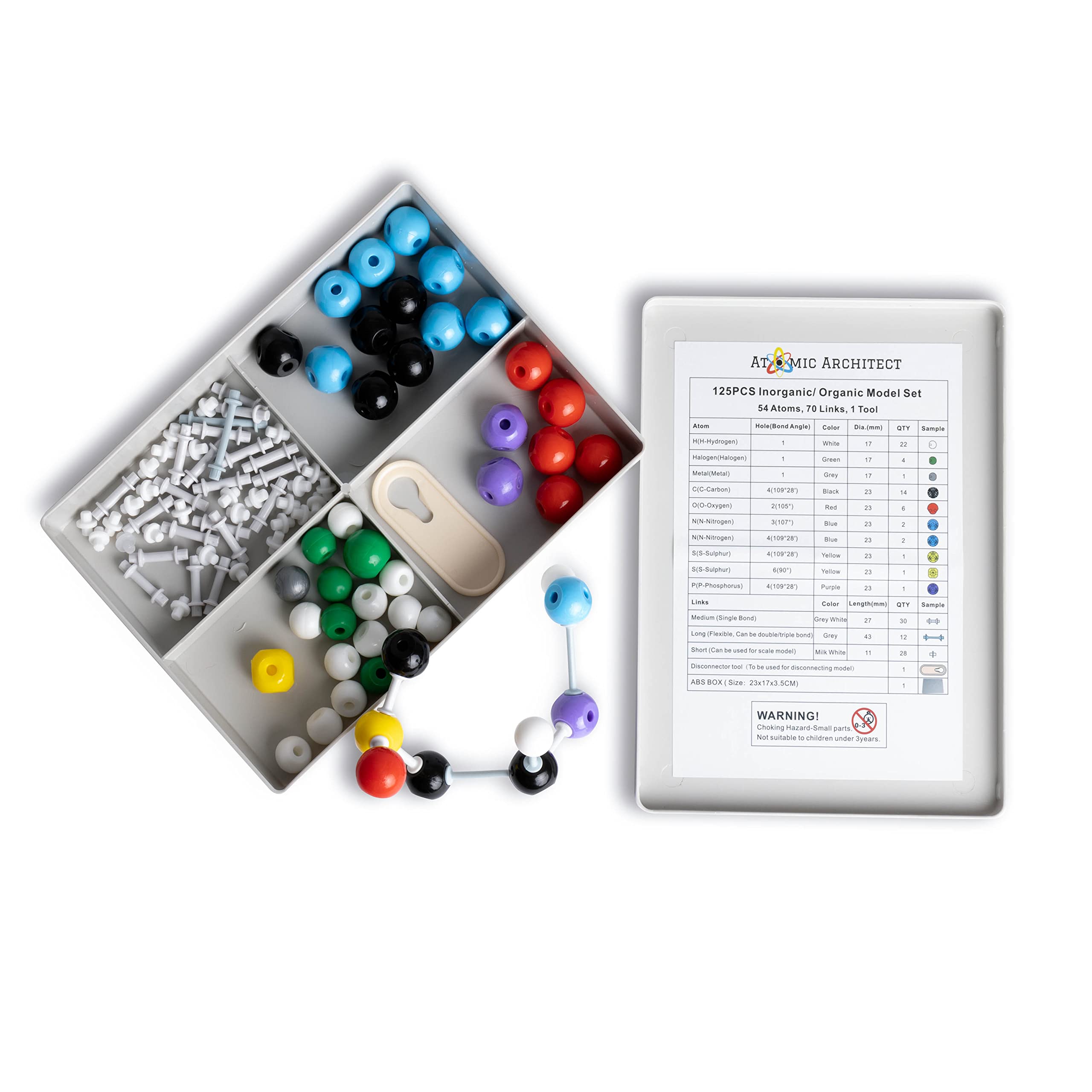 Mua 125-Piece Molecular Model Kit, Inorganic and Organic Chemistry ...
