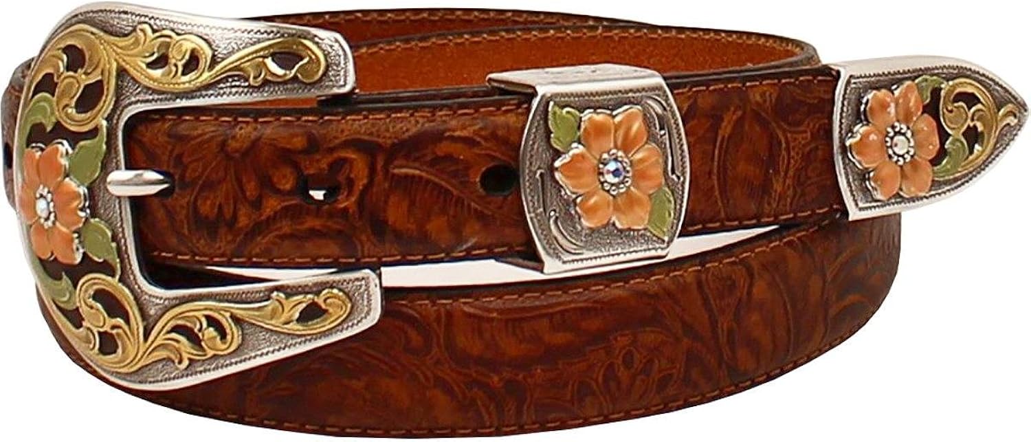 ARIAT Women's Multi Metal Buckle Set Belt at Amazon Women’s Clothing store
