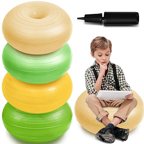 Lewtemi 4 Pcs Flexible Seating for Classroom Elementary 20 Inch Yoga ...
