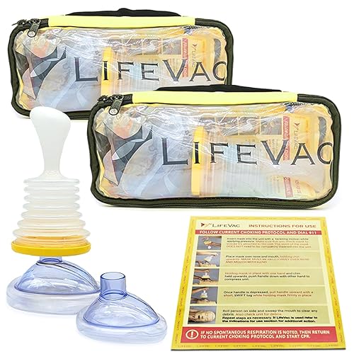 LifeVac Yellow Travel Kit 2 Pack - Portable Suction Rescue Device ...