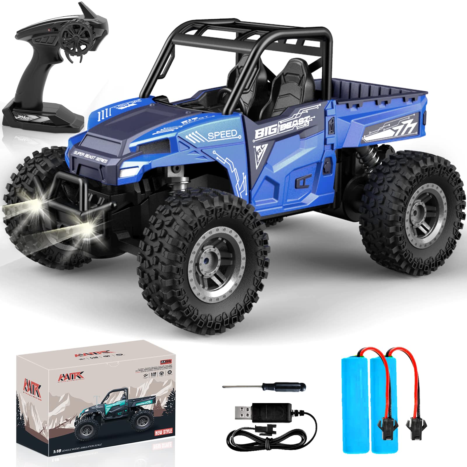 Mua RC Car, 1:18 Scale Remote Control Cars High Speed 25 Km/h All Terrains Monster RC Trucks ...