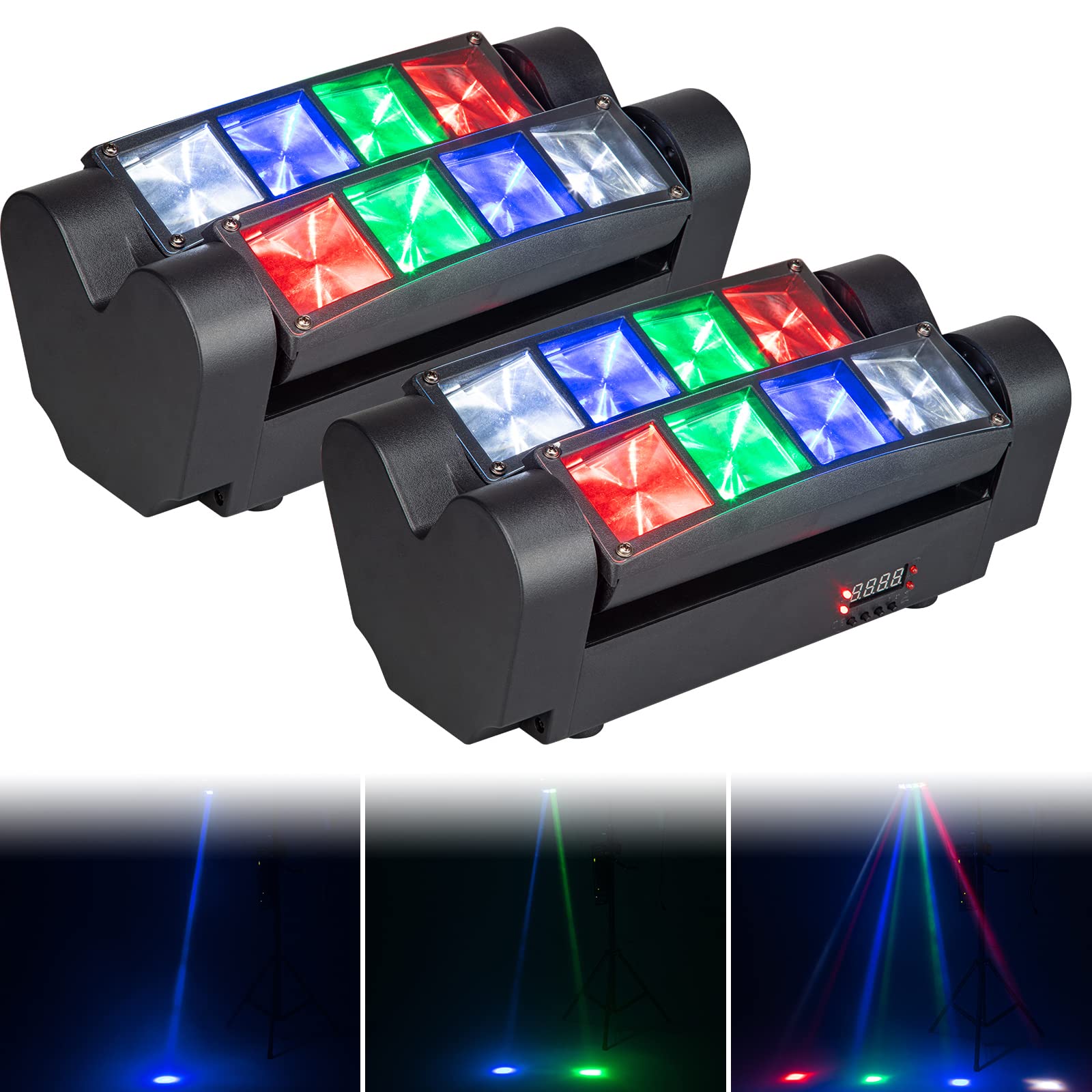 Spider Moving Head DJ Lights, Disco Party Stage Lights Indoor, Litake ...