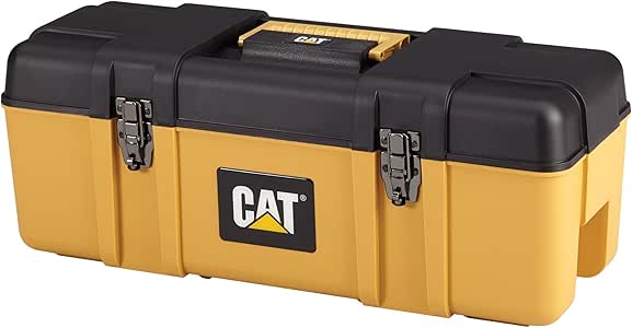 Cat Heavy-Duty Plastic Tool Box with Removable Tote, 26" W - Designed ...