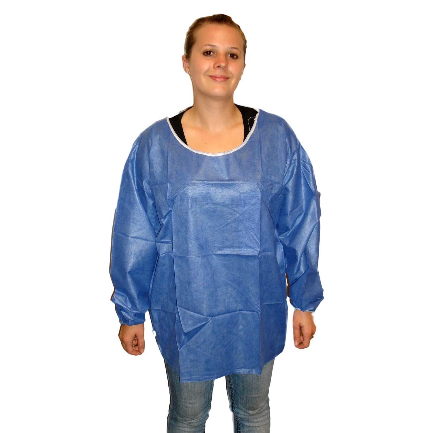 Enviroguard Soft Scrub Long Sleeve Shirt, Disposable, Elastic Wrists ...