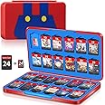 Amazon.com: Switch Game Case Holder with 24 Cartridge Slots and 24 Micro SD Card Storage, Slim ...