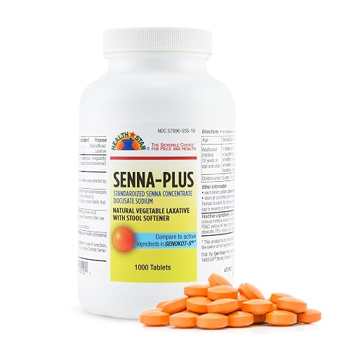 Senna Plus Laxative & Stool Softener Tablets 50mg / 8.6mg Strength ...