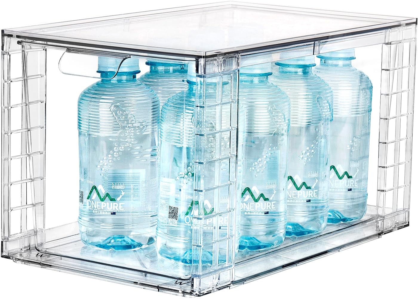 Zero Zoo 1Pack Large Stackable Kitchen Storage Drawers, Clear Foods ...
