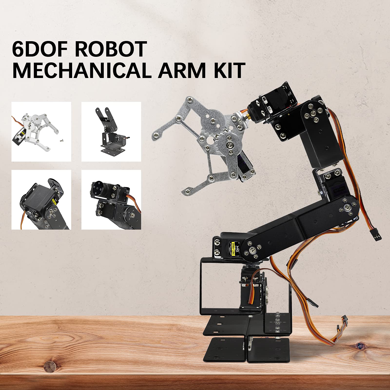 Mua diymore Robotic Arm Kit ROT3U 6DOF Aluminium Mechanical Robotic ...