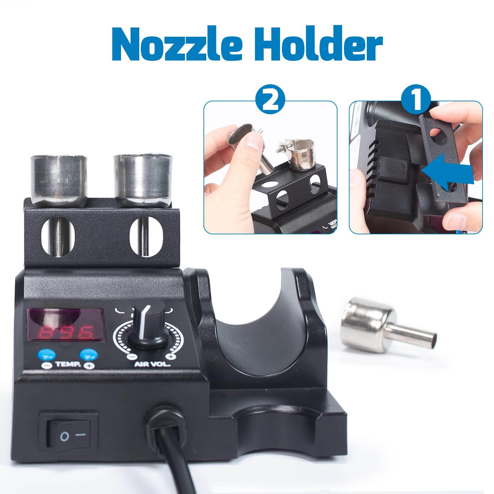 Mua 8858-V Hot Air Rework Station Kit with Compact Size, Integrated ...