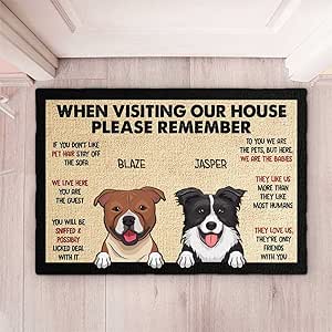 Amazon.com: Pawfect House-Dogs' Rules When Visiting Our House - Funny ...