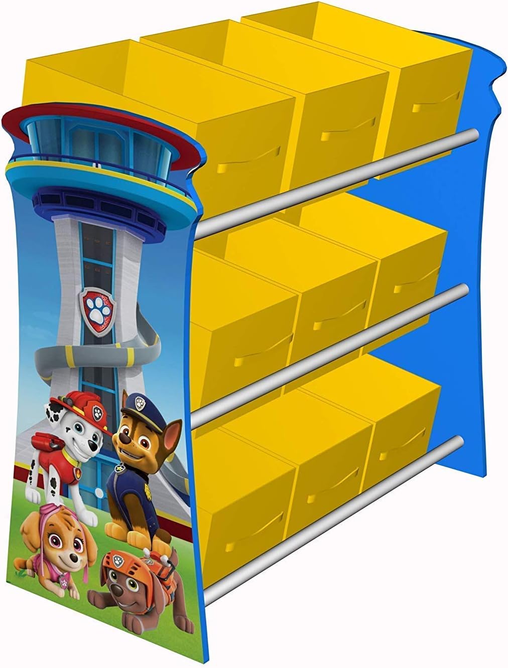Paw Patrol Wooden Look Out Toy Organiser Bookshelf Storage Toy Box ...