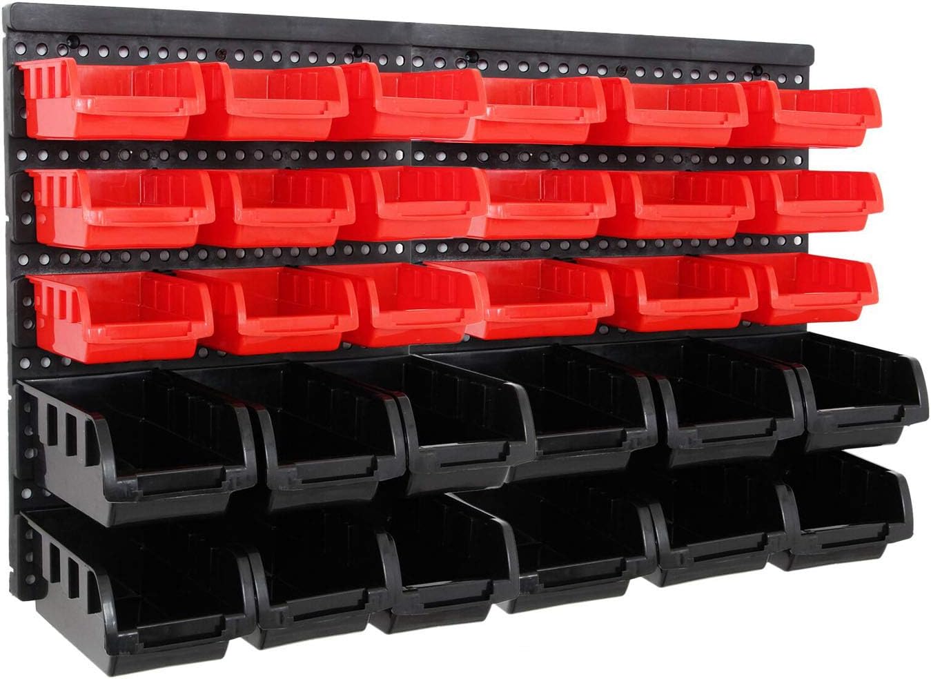 32tlg Stapelboxen Wandregal Set Werkstatt Lager Schraubenbox ...