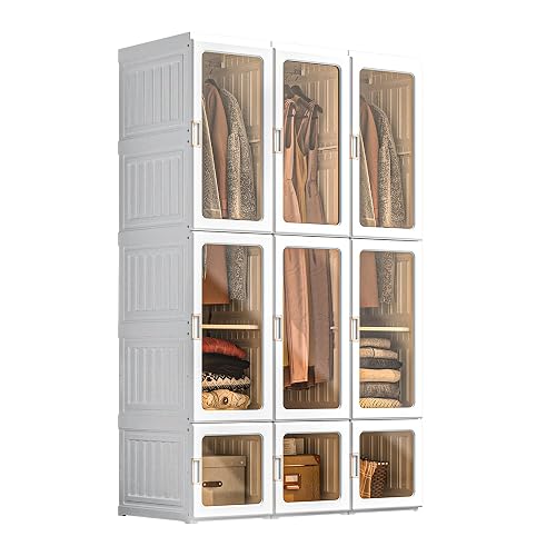HAIS Portable Wardrobe Closet Storage Organizer Large Capacity 20" Deep ...
