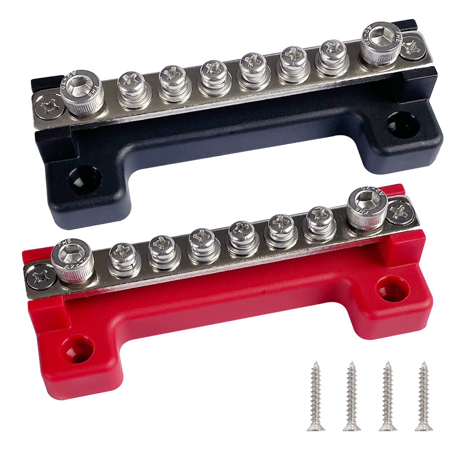 Mua 6 Terminals Bus Bar, Ampper 4" Power/Ground Distribution Block ...