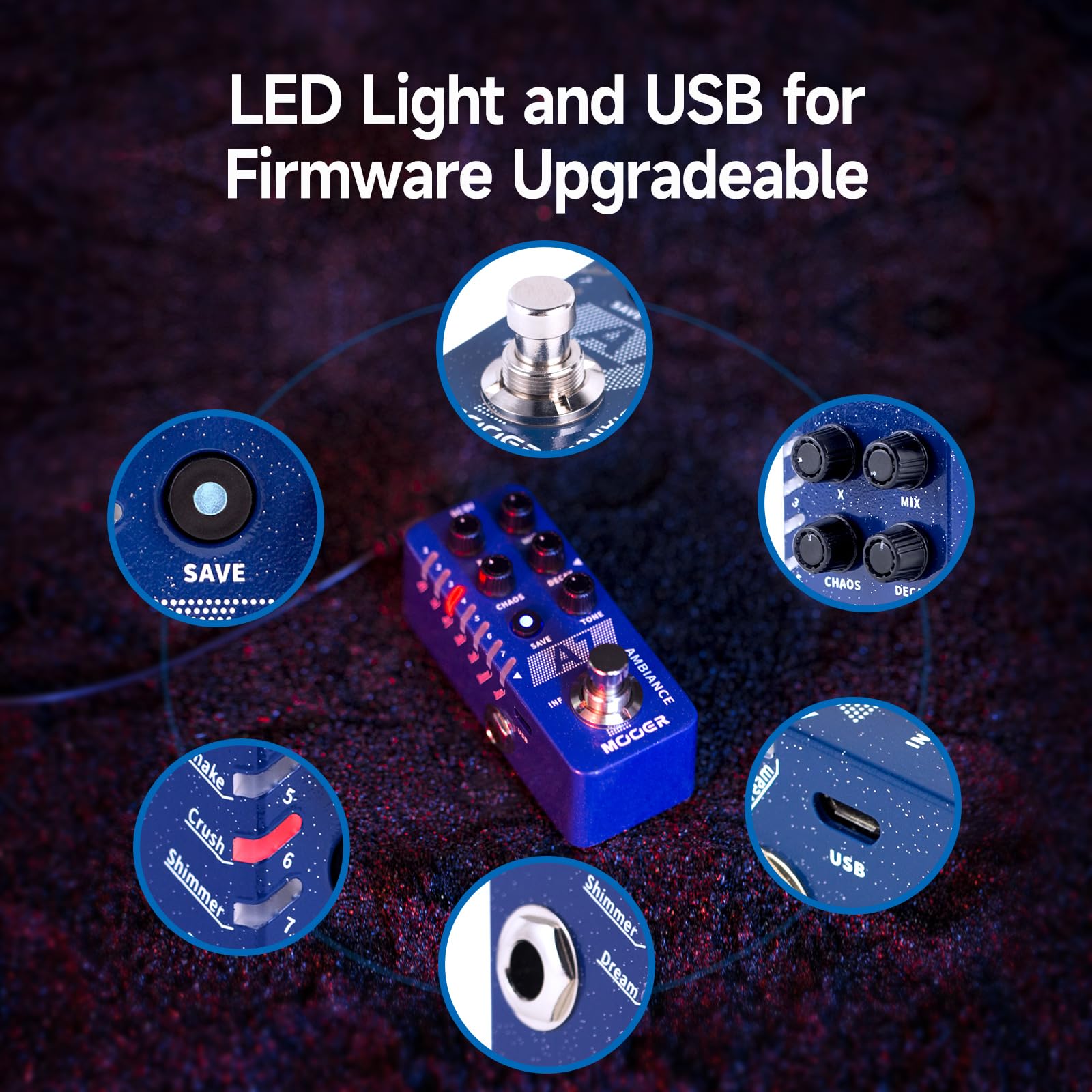 Mua MOOER A7 Reverb Guitar Pedal Ambiance Versatile with 7 Diffrevent ...