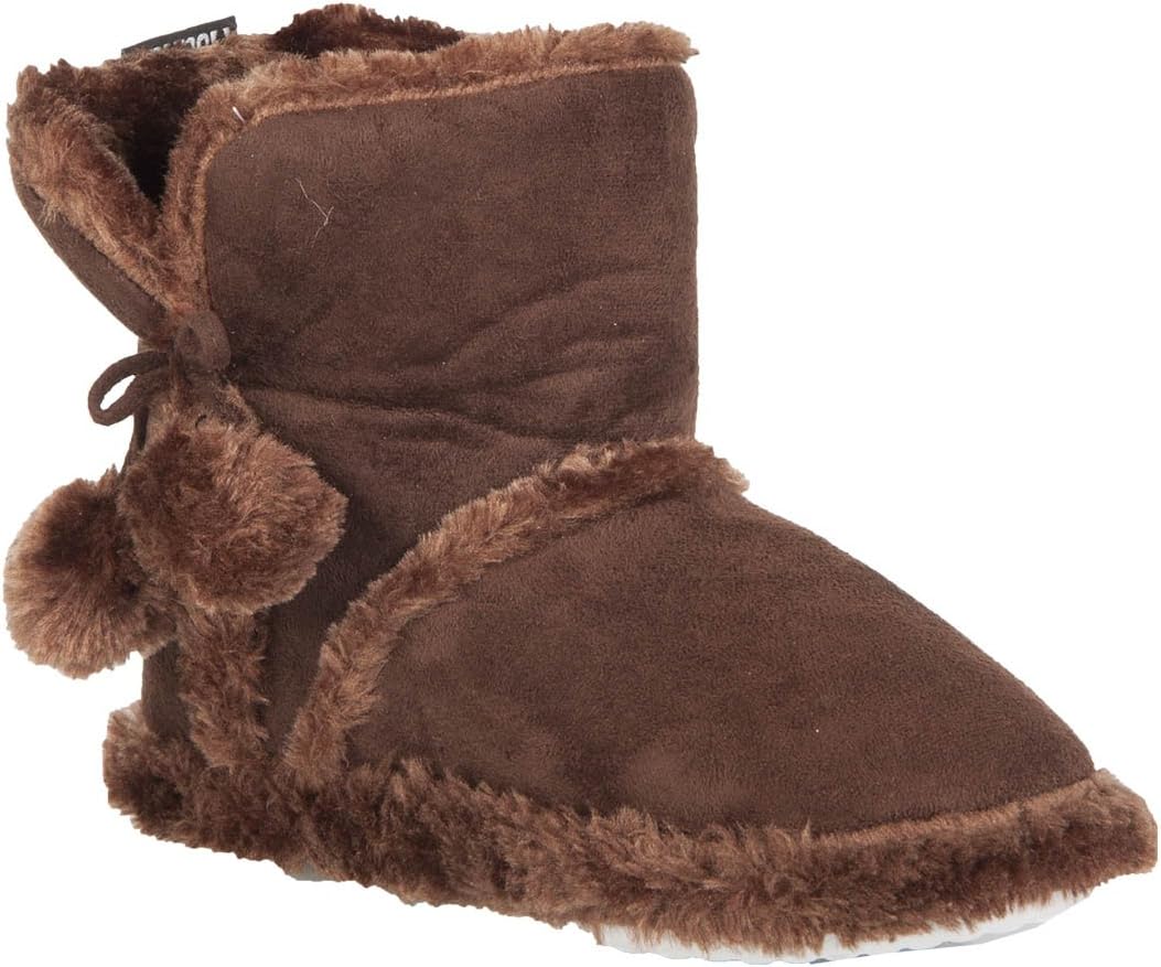 Amazon.com: Hounds Women's Dark Brown Indoor Outdoor Fluffy Microfiber ...