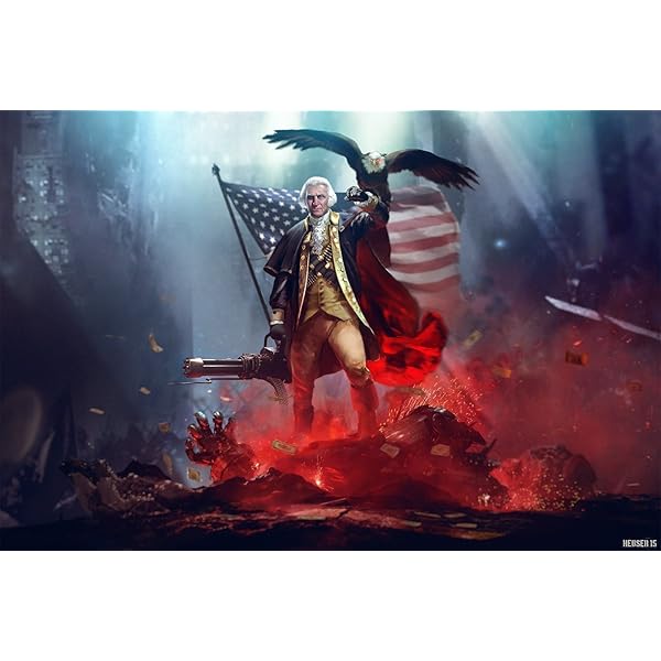 Abraham Lincoln Riding An Eagle