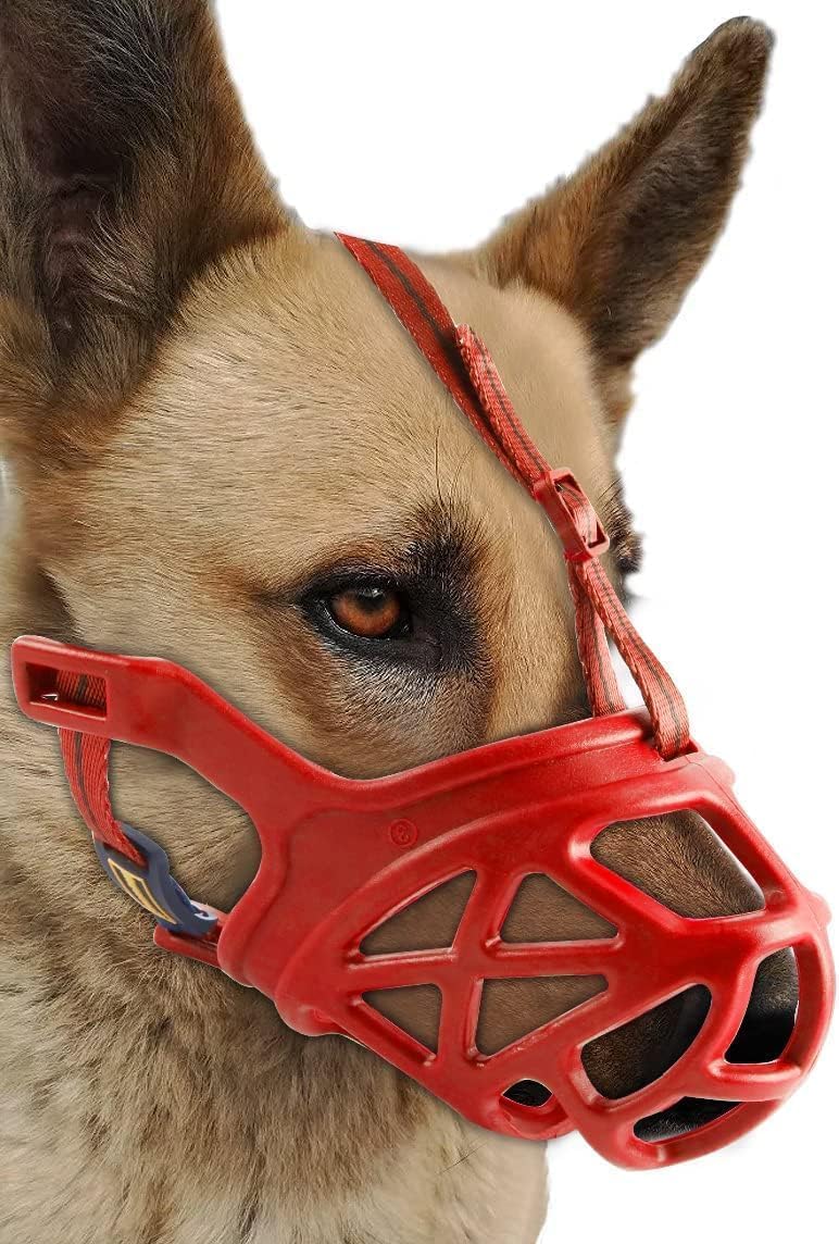 Mayerzon Dog Muzzle, Breathable Basket Muzzles for Small, Medium, Large ...