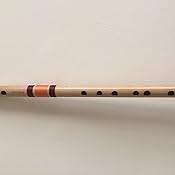 Punam Flutes C Natural Medium Bamboo Flute/Bansuri with Carry Case, 19 ...