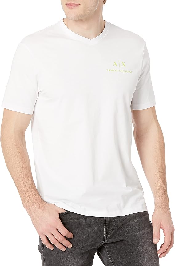 AX Armani Exchange Mens A|x Logo V-Neck T-Shirt: Amazon.ca: Clothing ...