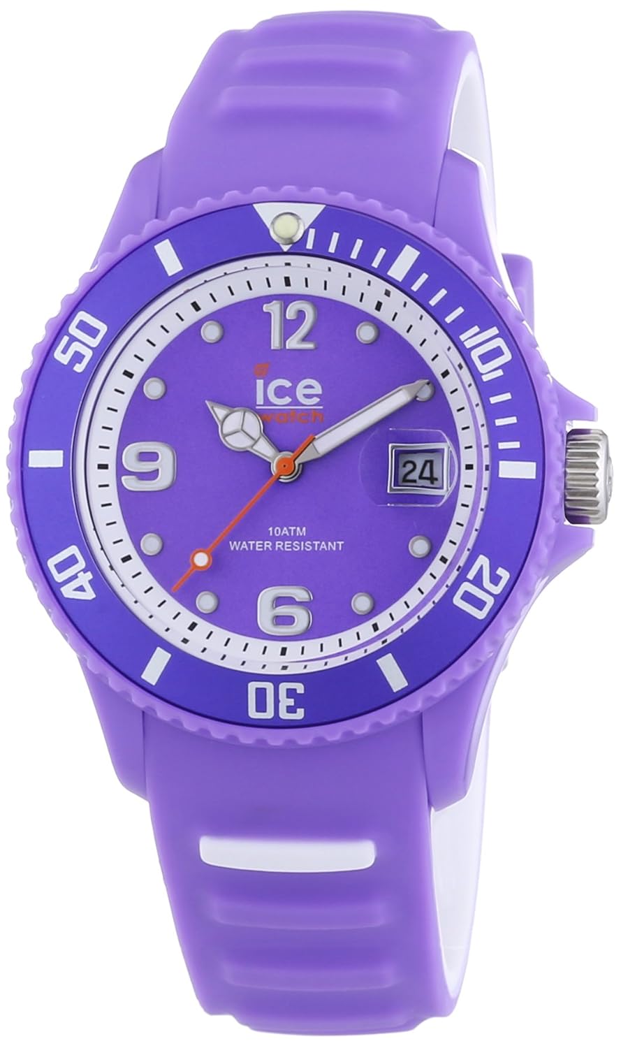 Ice-Watch Unisex Analogue Purple Dial Purple Silicone Strap - Quartz ...