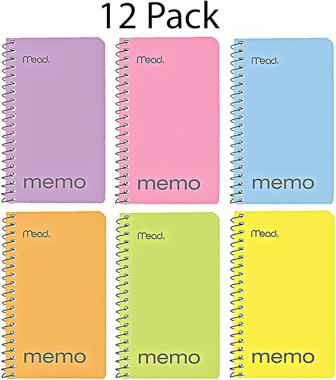 Amazon.com : Mead Small Notebook, 12 Pack of pocket notebook 3x5 ...