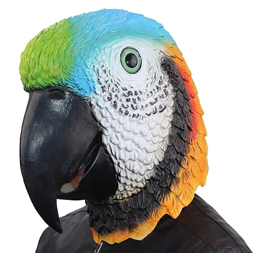 Novelty Parrot Mask Latex Rubber Animal Bird Head Mask For Halloween ...