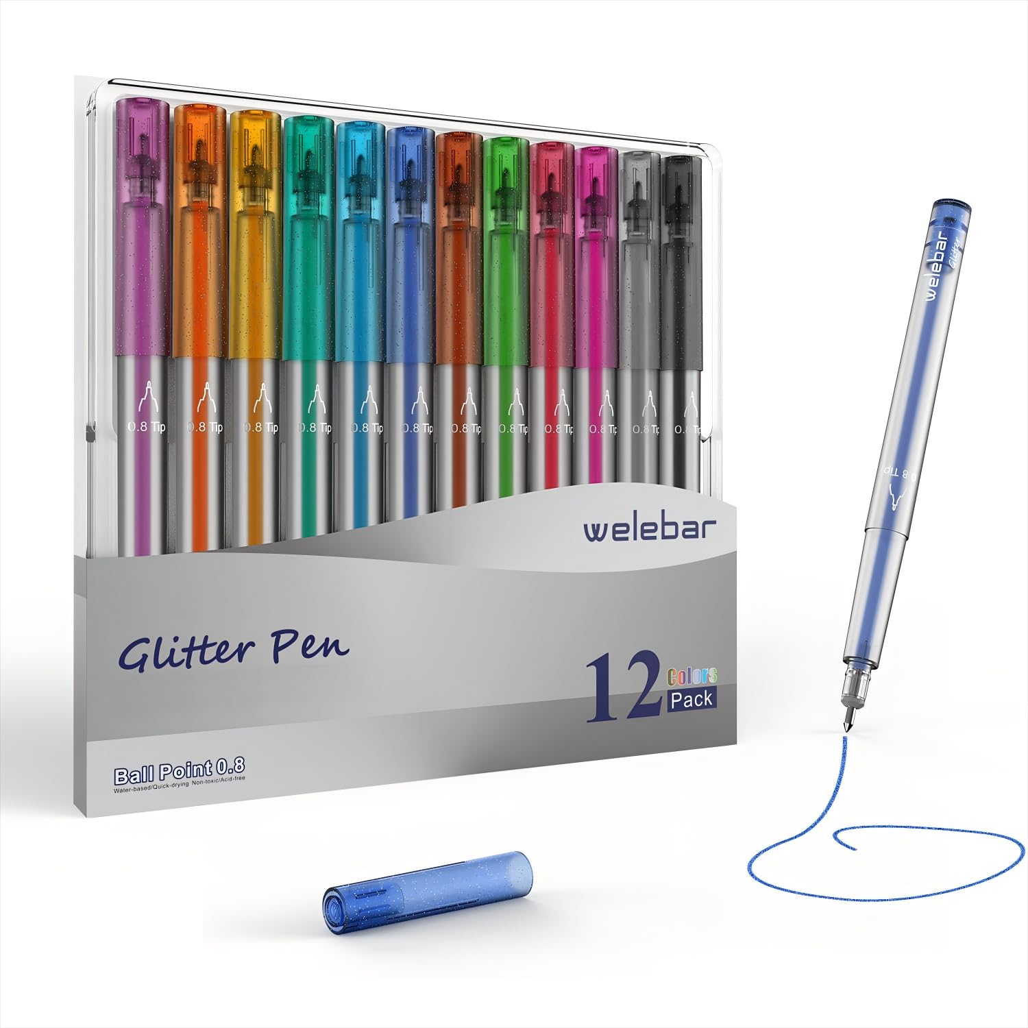 Welebar Glitter Gel Pen Set Compatible with Cricut Maker 3/Maker 4 ...
