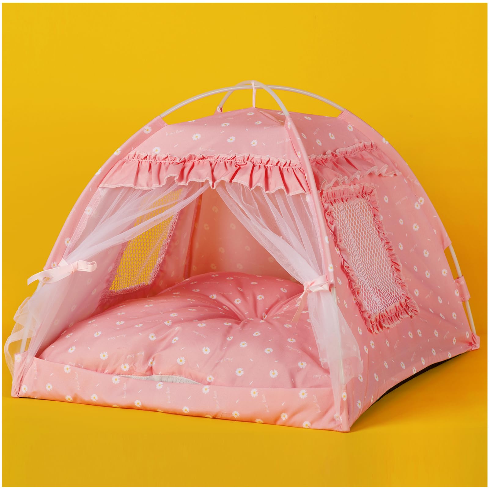SEIMMIE Cat Princess Bed Tent House - Kitty Cute Tent Indoor,Small Dog ...