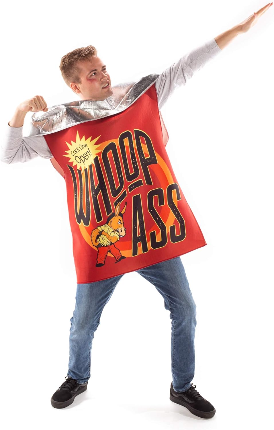 Amazon.com: Can of Whoop Ass Halloween Costume - Funny Adult Unisex One ...