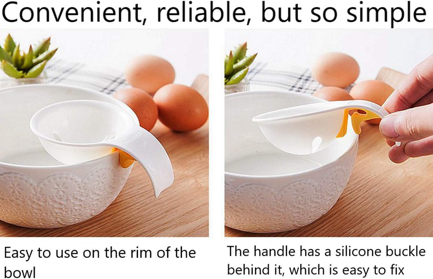 Egg Separator, Egg Yolk White Filter,Food Grade Egg Divider, Egg Sieve ...